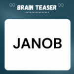 JANOB - Answer for rebus Puzzle